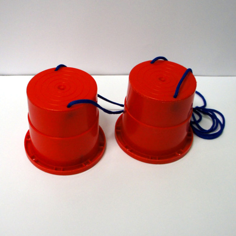 Walking Stilt Balance Buckets – Warwick Toy Library