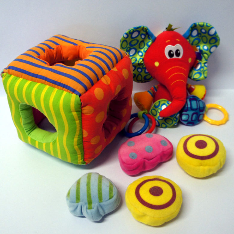 Large Lamaze Octopus, Elephant & Soft Shape Sorting Cube – Warwick Toy ...